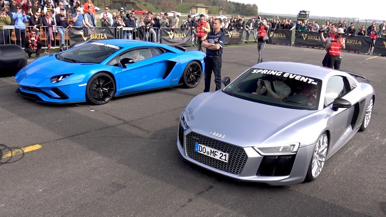 Audi R8 V10 Plus vs Lamborghini Aventador S | Lamborghini TV